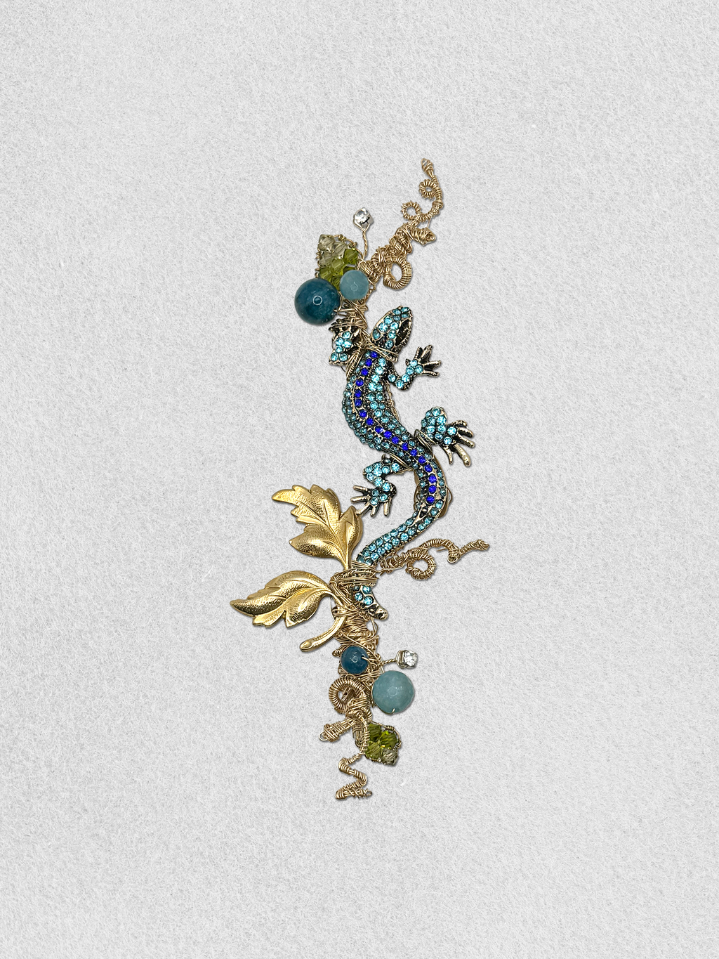 Men's Lapel Pin - Charm of the Blue Salamander – Mindy Lam Jewelry