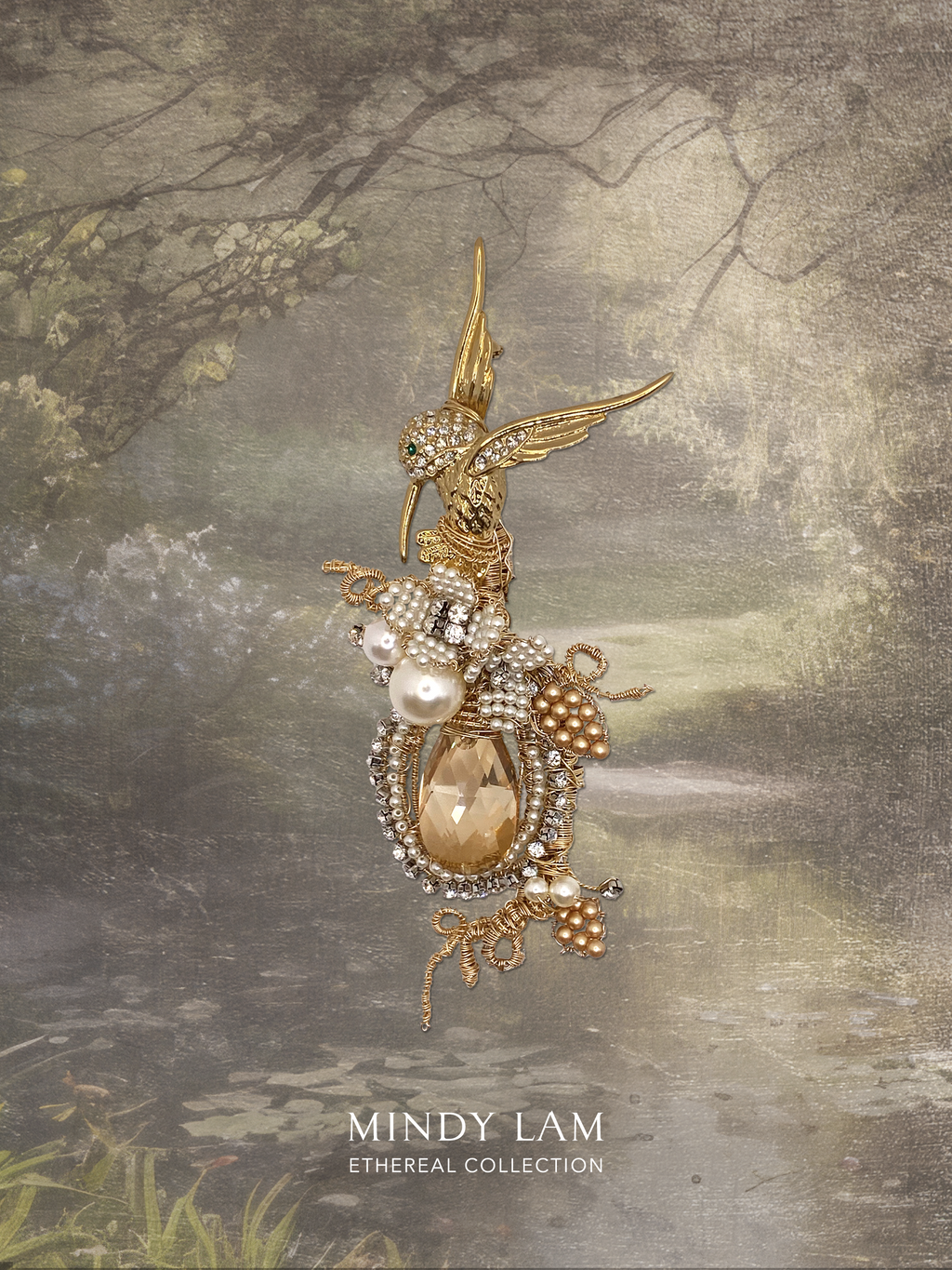 Ethereal Collection Lapel Pin - Flight of Love – Mindy Lam Jewelry