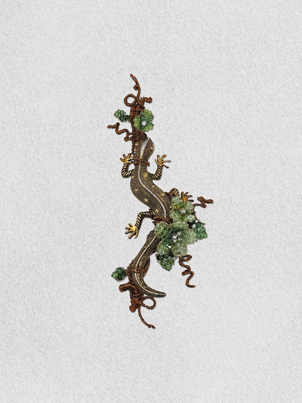 Men's Lapel Pin - Glide of the Salamander – Mindy Lam Jewelry