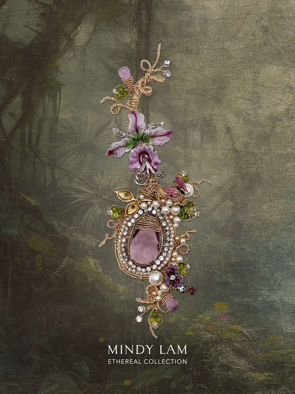 Ethereal Collection Lapel Pin - Enchanted in Magenta – Mindy Lam Jewelry