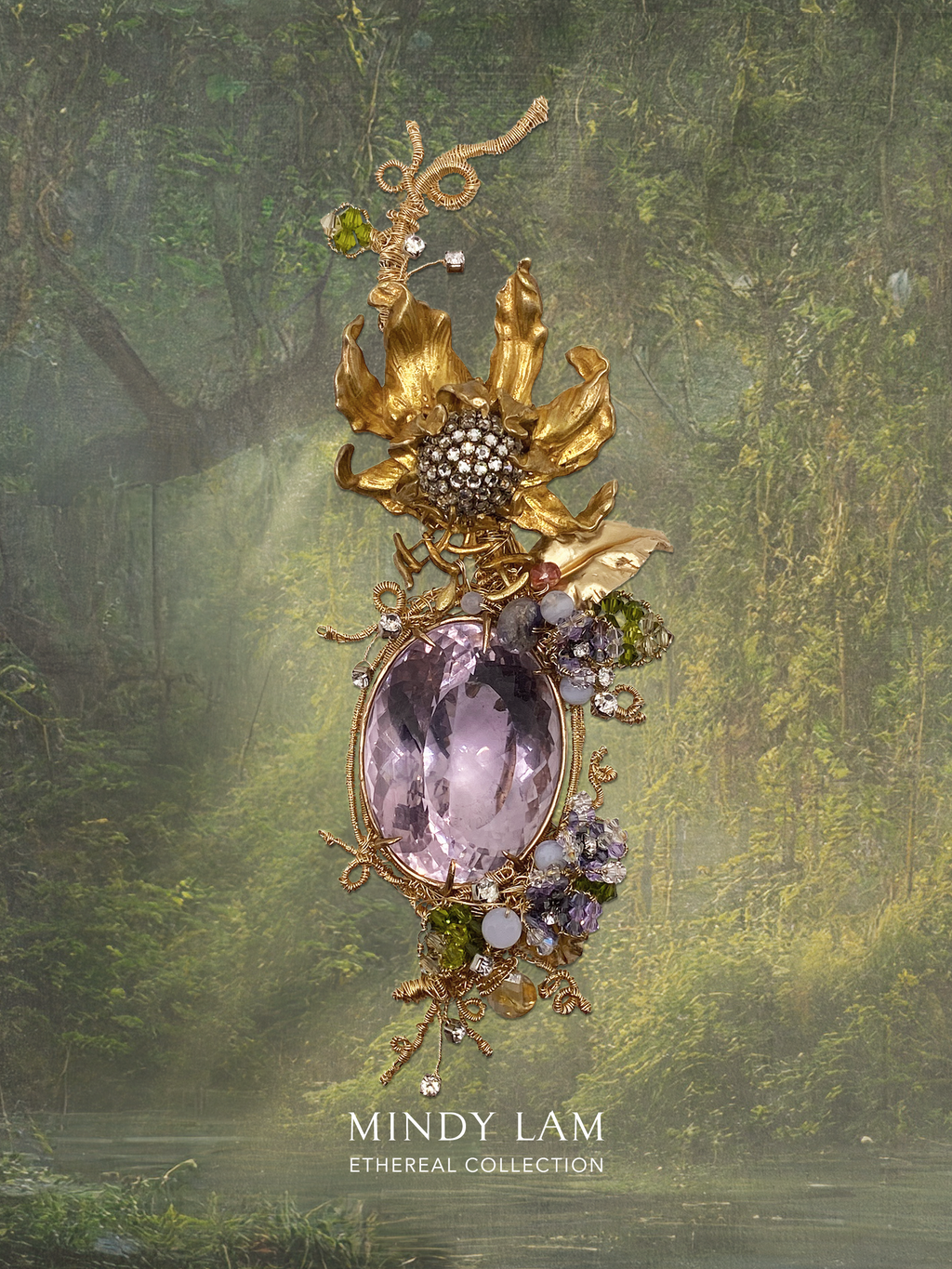 Ethereal Collection Lapel Pin - The Divine Reflection – Mindy Lam Jewelry