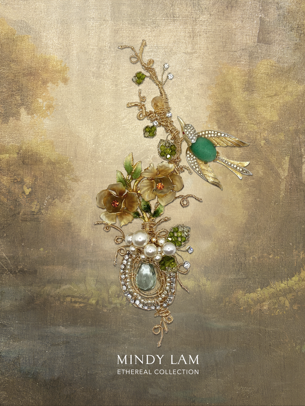 Ethereal Collection Lapel Pin - Sunset from Camellia Garden – Mindy Lam ...