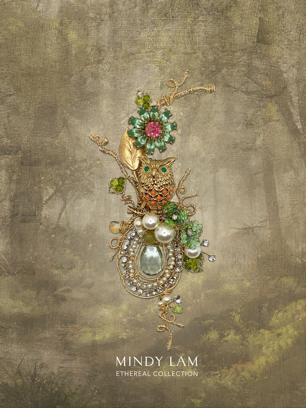 Ethereal Lapel Pin - Insight of the Elder Owl – Mindy Lam Jewelry